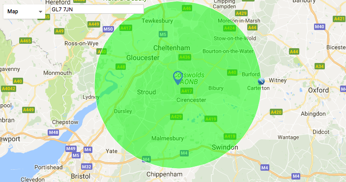 Radius Around A Point On A Map 1 Pete Fraser Fitness